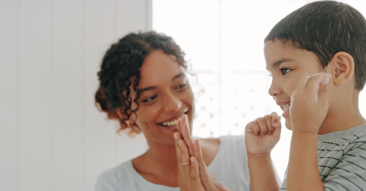 A regular flossing routine is helpful to good oral health.